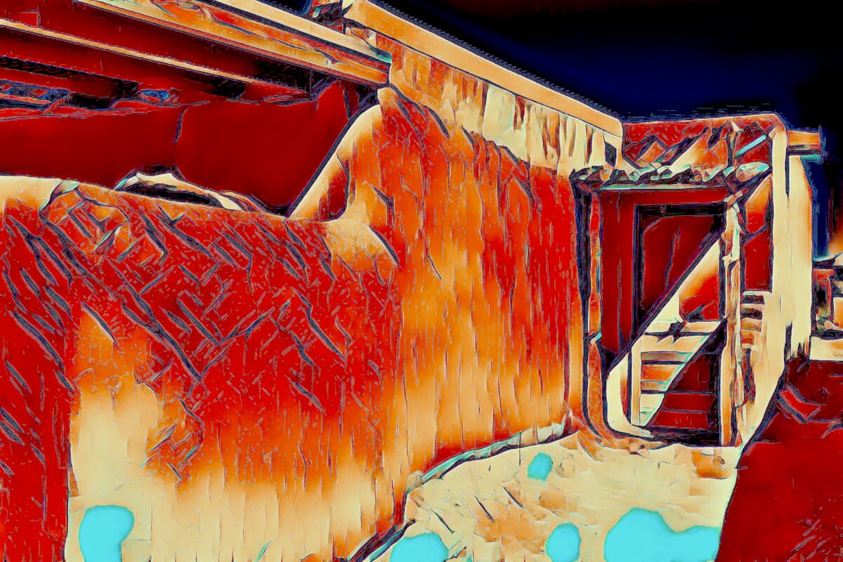 “Pueblo Entrance” Graphics-Infused Photography – Metal Print – Santa Fe ...